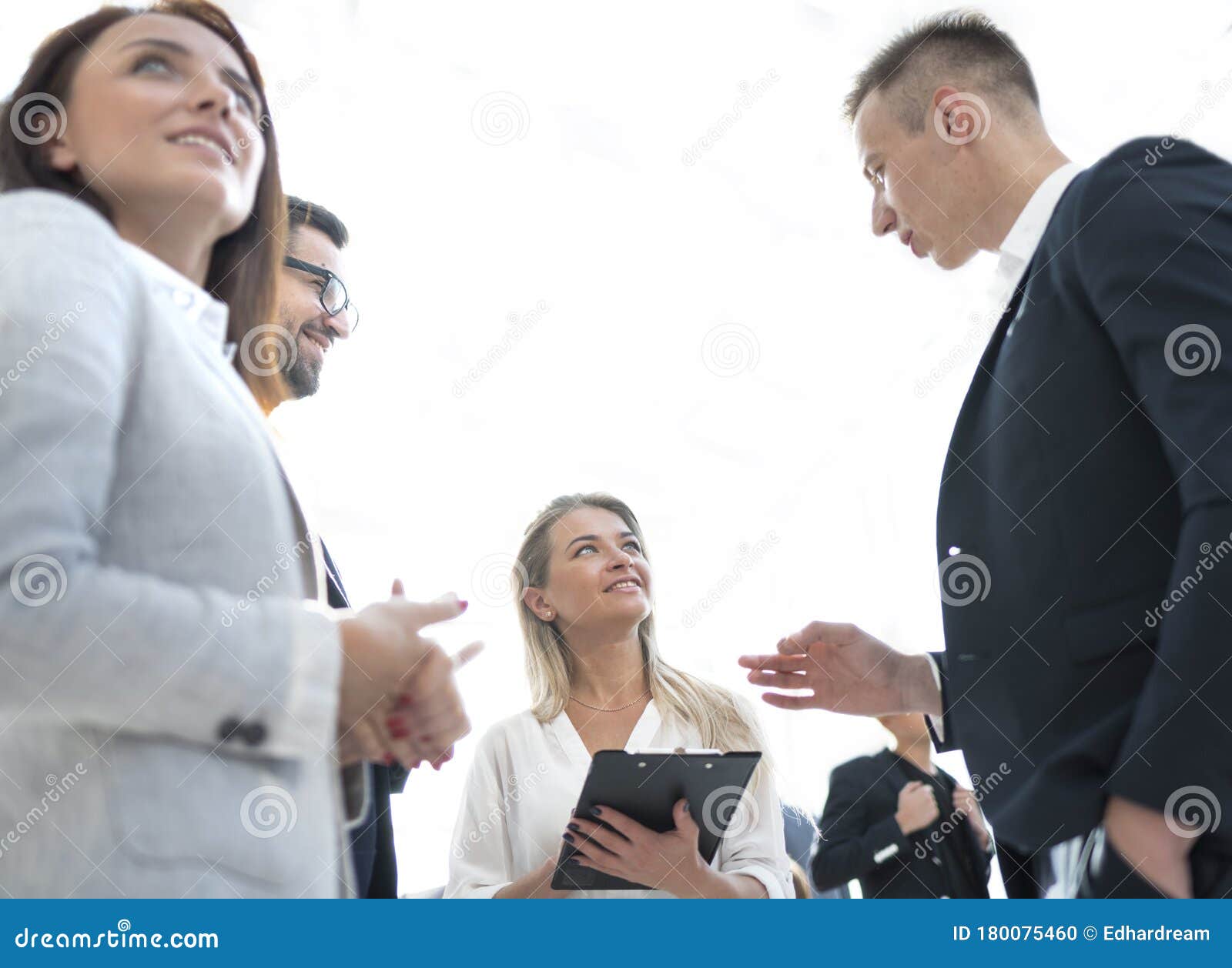 Close Up. Employee Explaining His Ideas To Colleagues Stock Photo ...