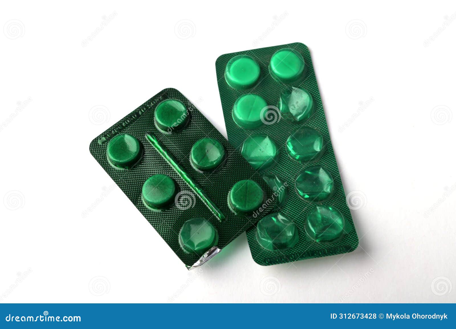 Close Up of an Empty Capsule Blister Pack Stock Photo - Image of ...