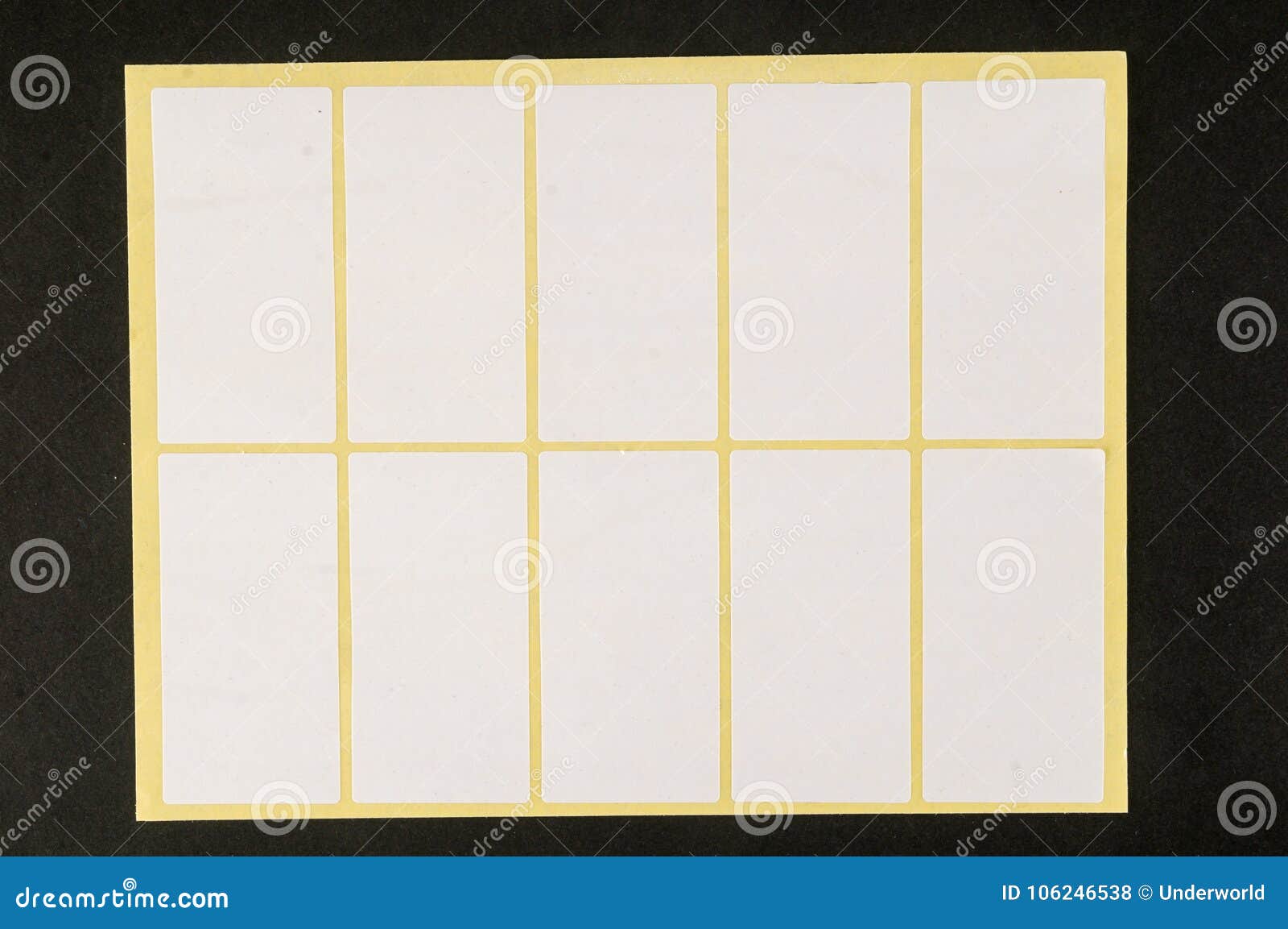 Close-up of empty labels stock photo. Image of isolated - 106246538