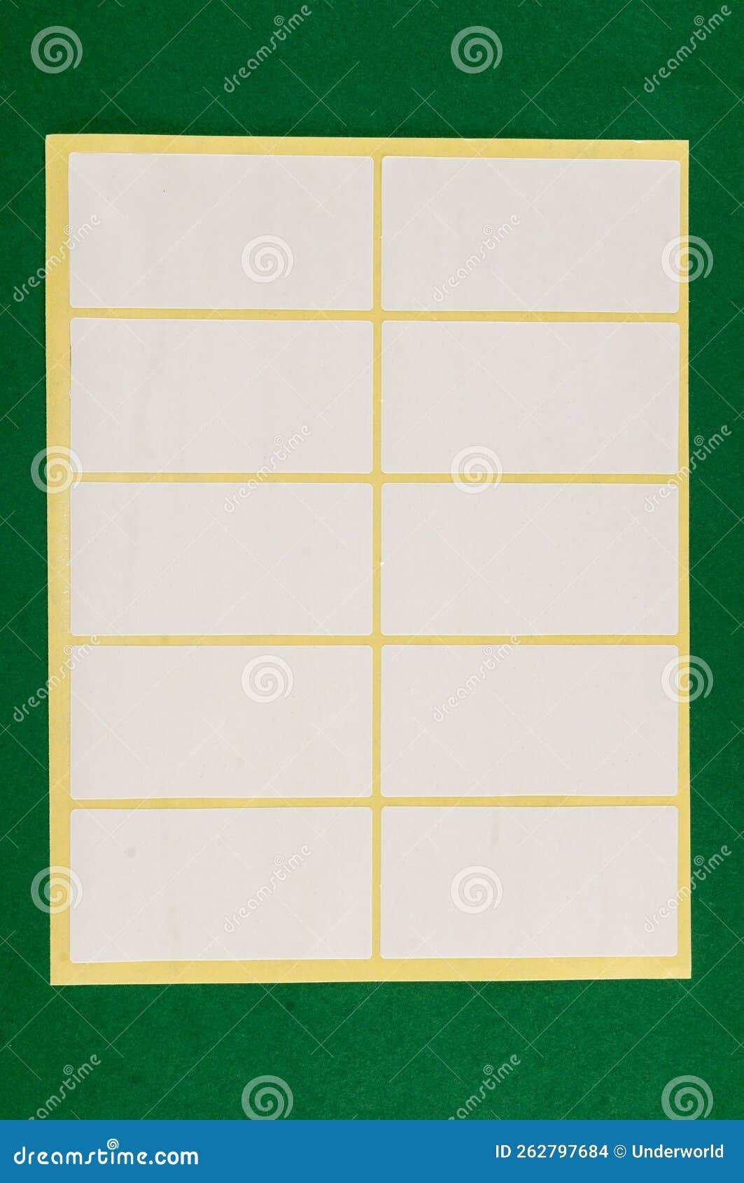 Close-up of empty labels stock photo. Image of color - 262797684