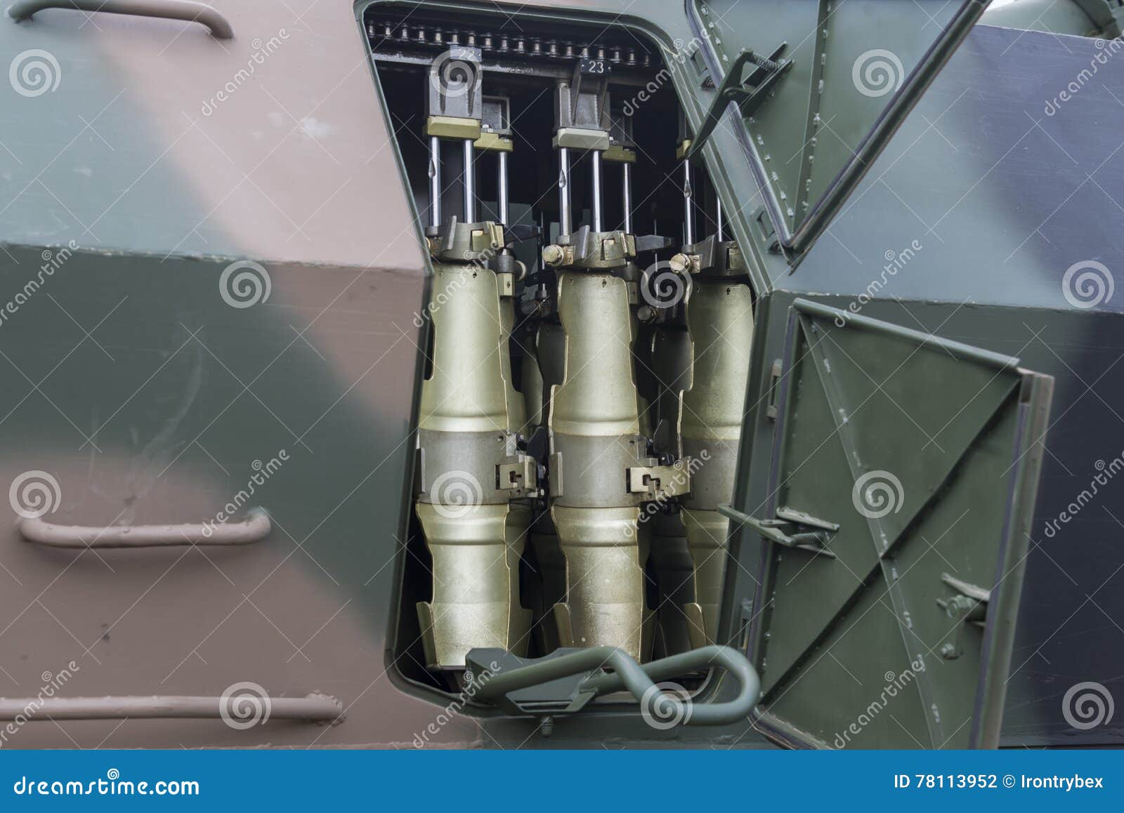 Close Up on Empty Magazine Heavy Multiple Rocket Launche Stock Photo ...