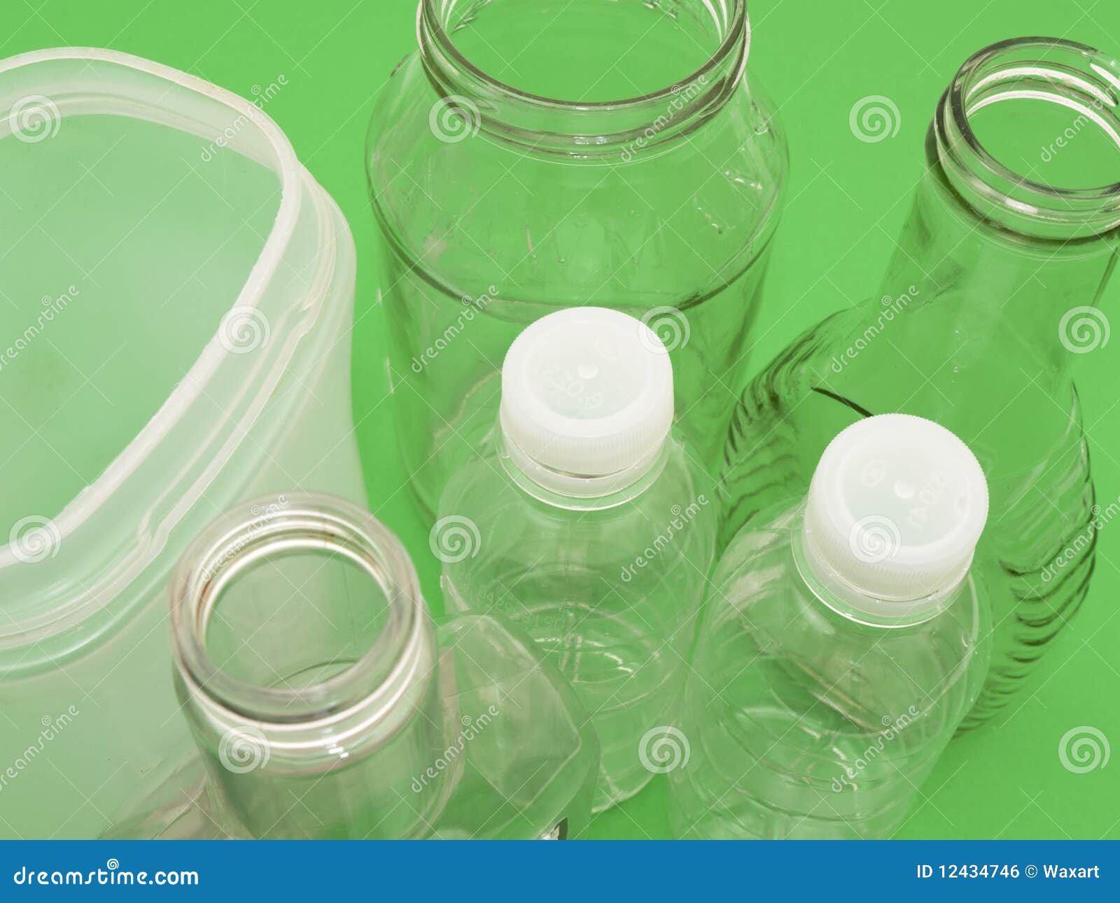Close-up of Empty Plastic and Glass Containers Stock Photo - Image of ...