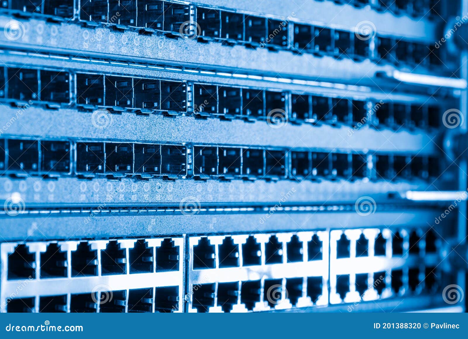 Close-up of Empty Switch Panel Stock Photo - Image of data, fibre ...