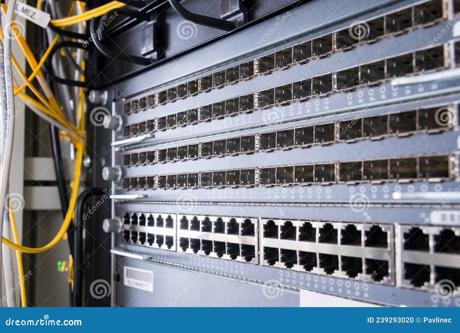 Close-up of Empty Switch Panel Stock Photo - Image of optical, data ...