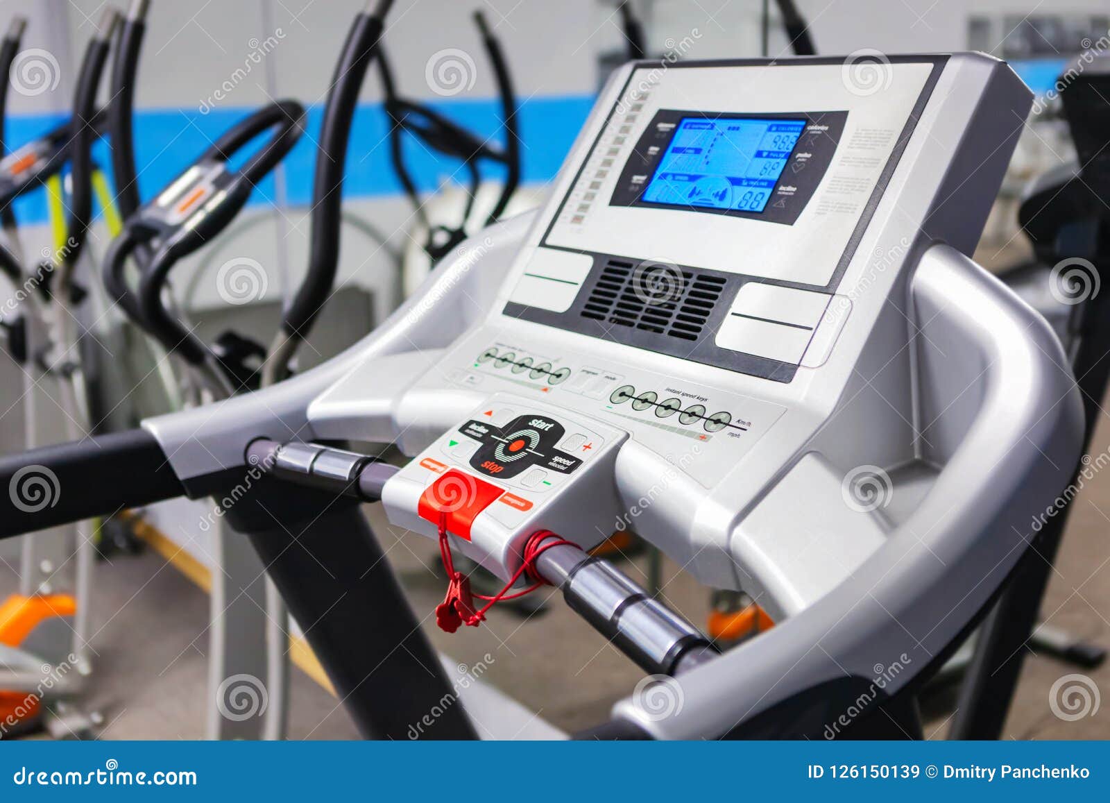 Close Up of Treadmill Control Panel. Stock Image - Image of lifestyle ...