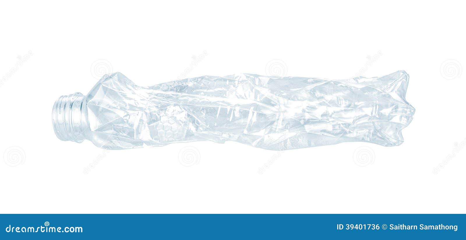 Close Up of an Empty Used Plastic Bottle on White Background Stock ...