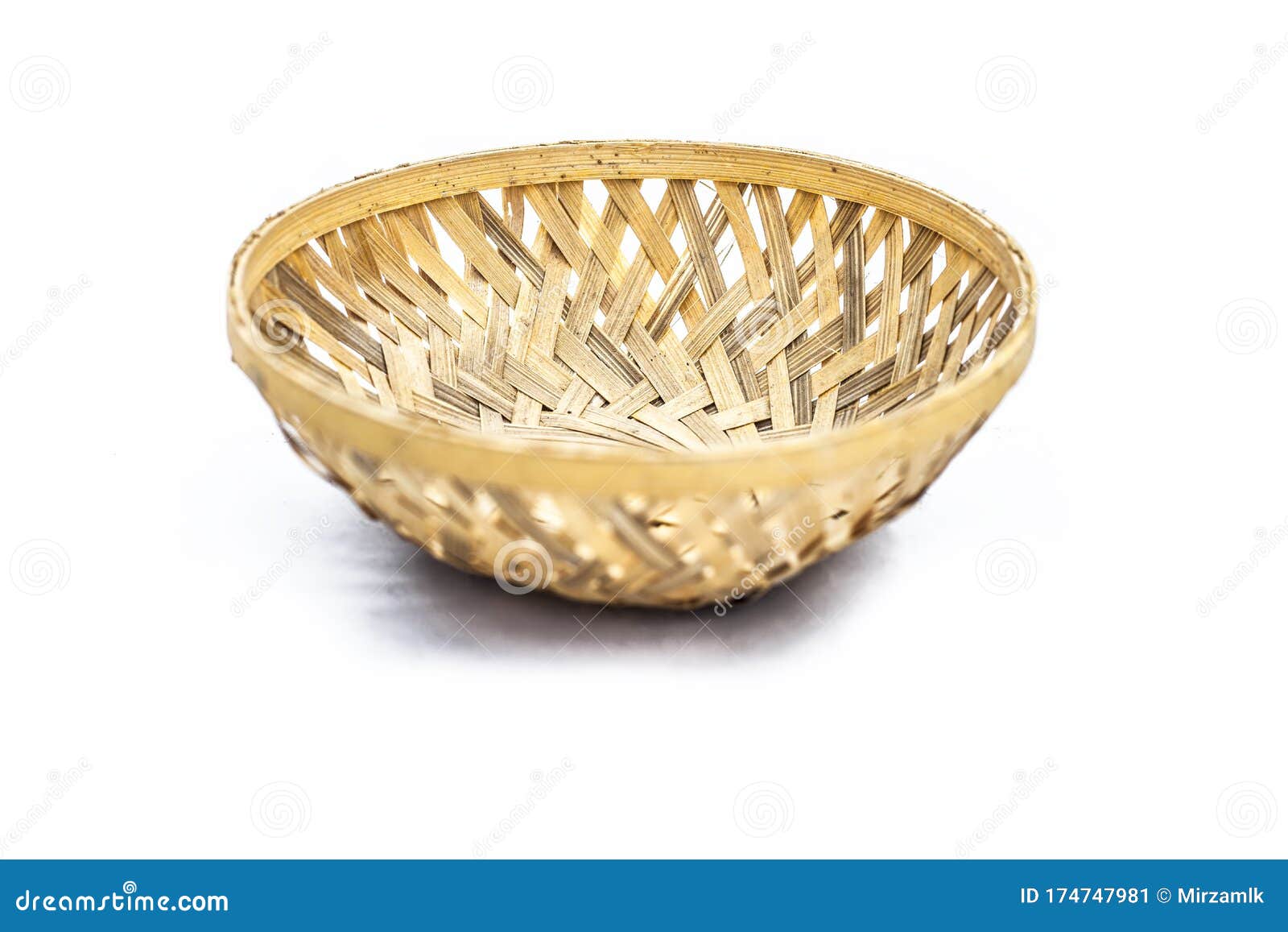 Close Up of Empty Vegetable or Fruit Basket Isolated on White. Stock ...