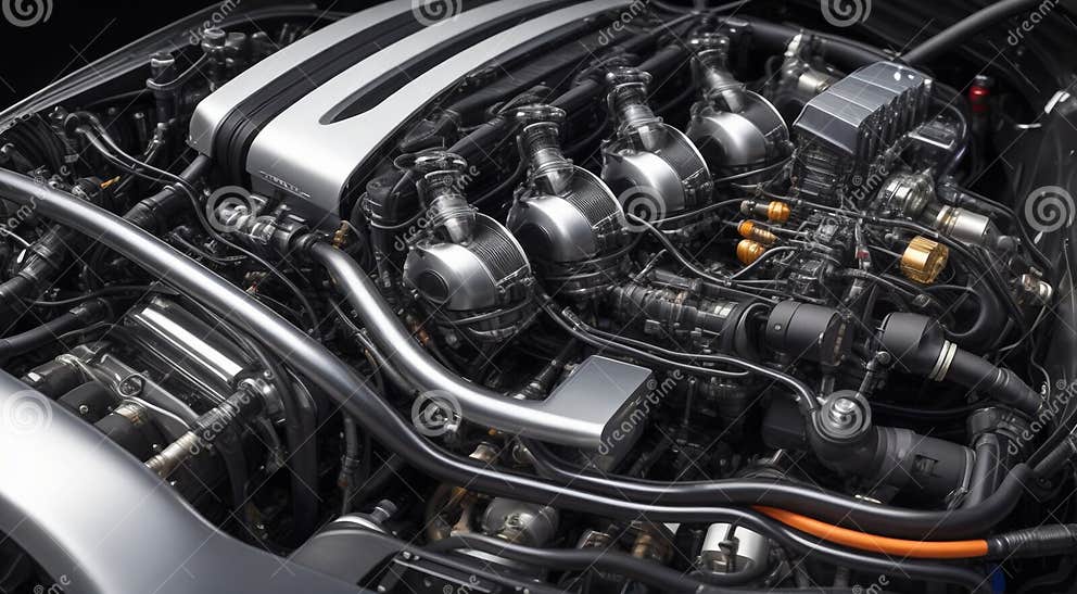 Close-up of a Engine of a Car, Car Engine, Engine Background, Car ...