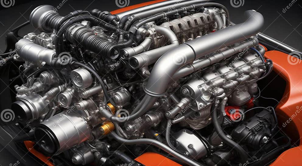 Close-up of a Engine of a Car, Car Engine, Engine Background, Car ...