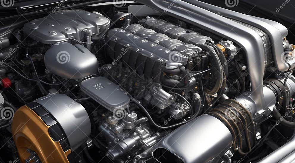Close-up of a Engine of a Car, Car Engine, Engine Background, Car ...