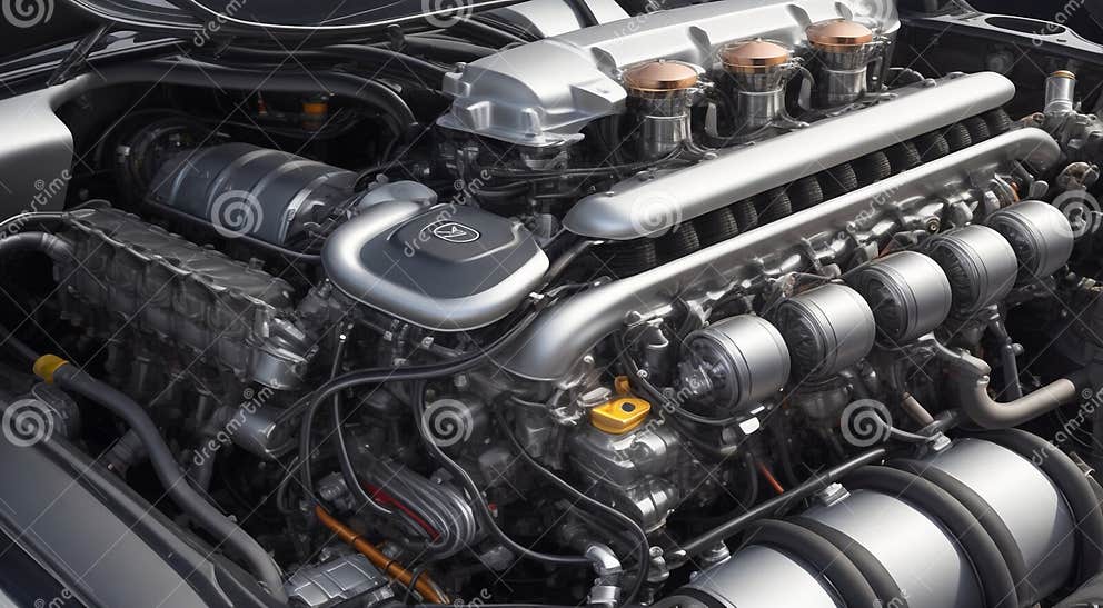 Close-up of a Engine of a Car, Car Engine, Engine Background, Car ...