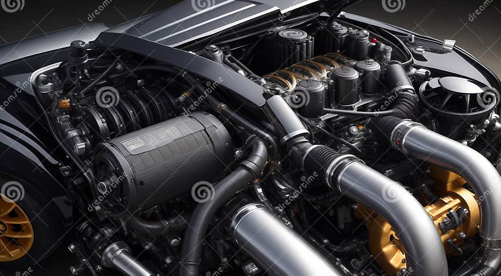 Close-up of a Engine of a Car, Car Engine, Engine Background, Car ...