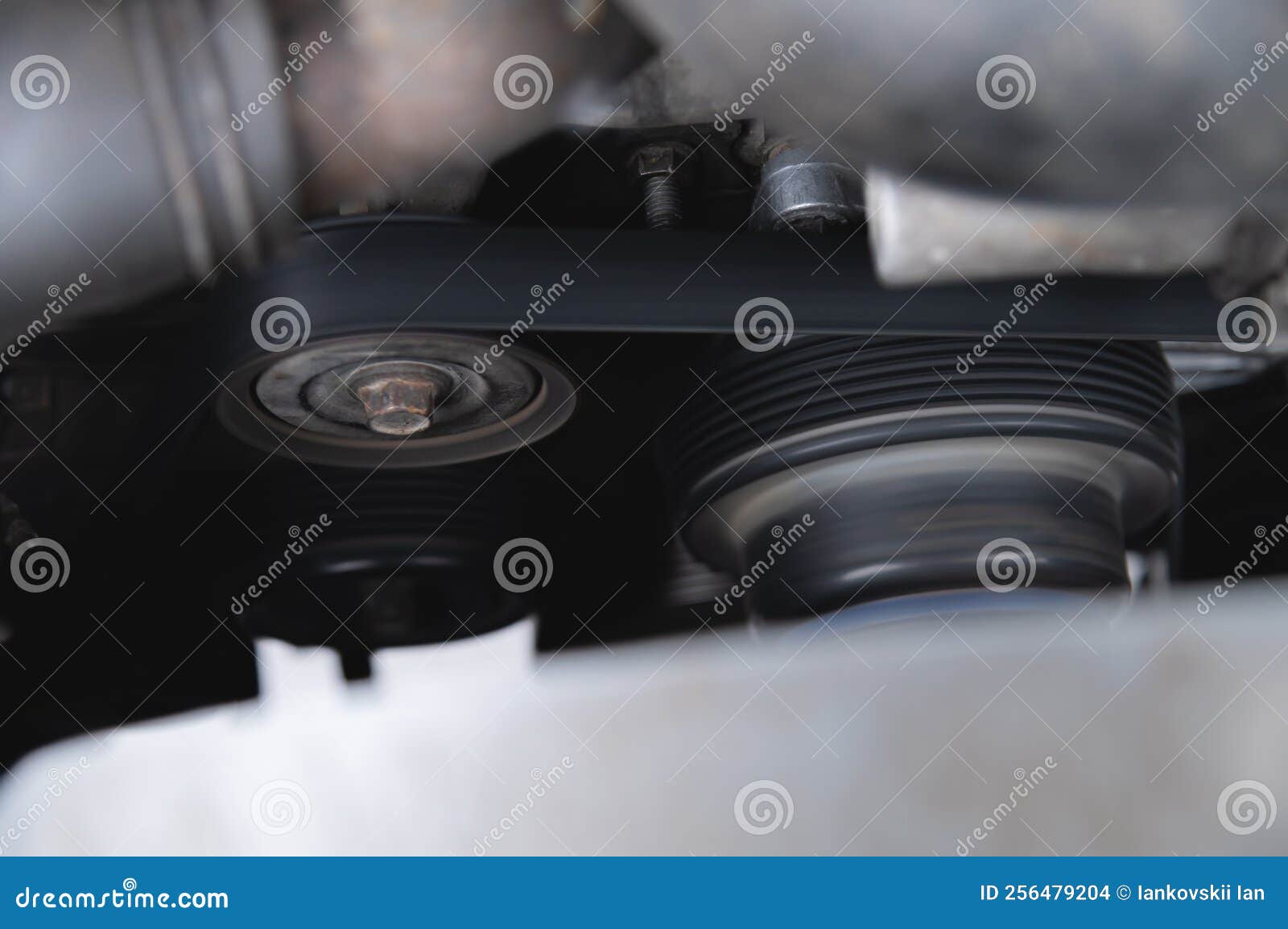 Close-up of the Engine Compartment of an Old Car Stock Photo - Image of ...