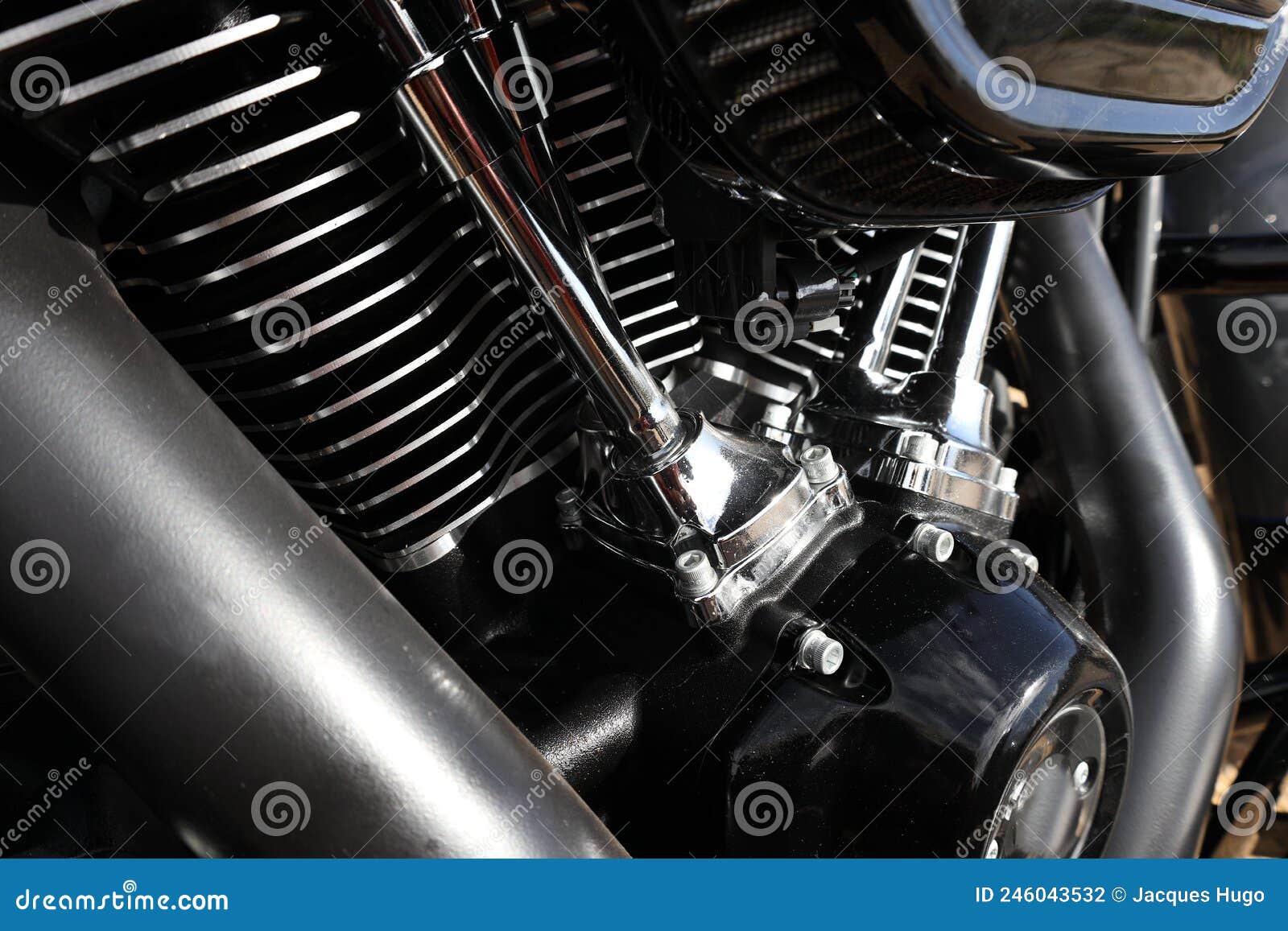 A Close Up of the Engine Fins of a Motorcycle Stock Photo - Image of ...