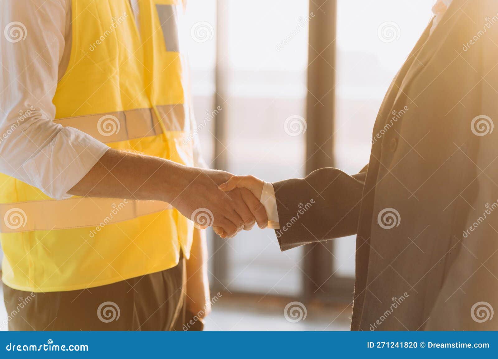Close Up Engineer Shake Hand on Site Construction , Shake Hand ,hand ...