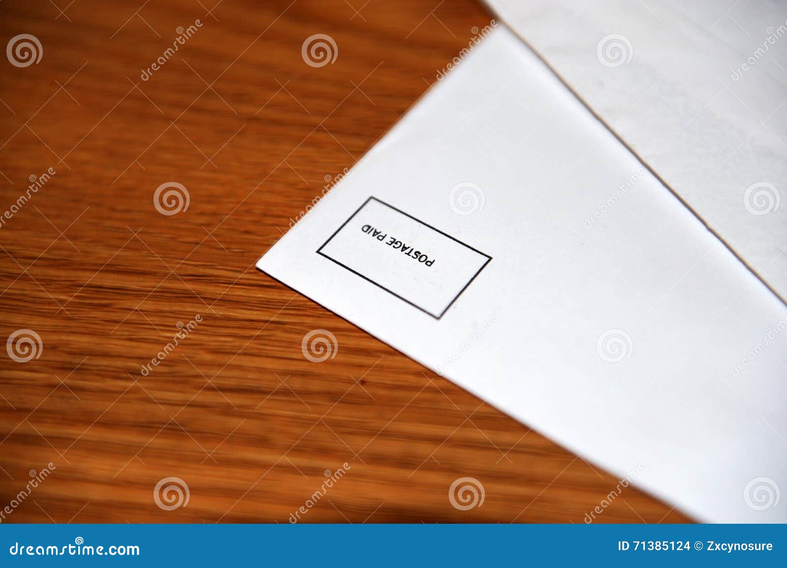Close Up on Envelope on the Table Stock Photo - Image of paper, message ...