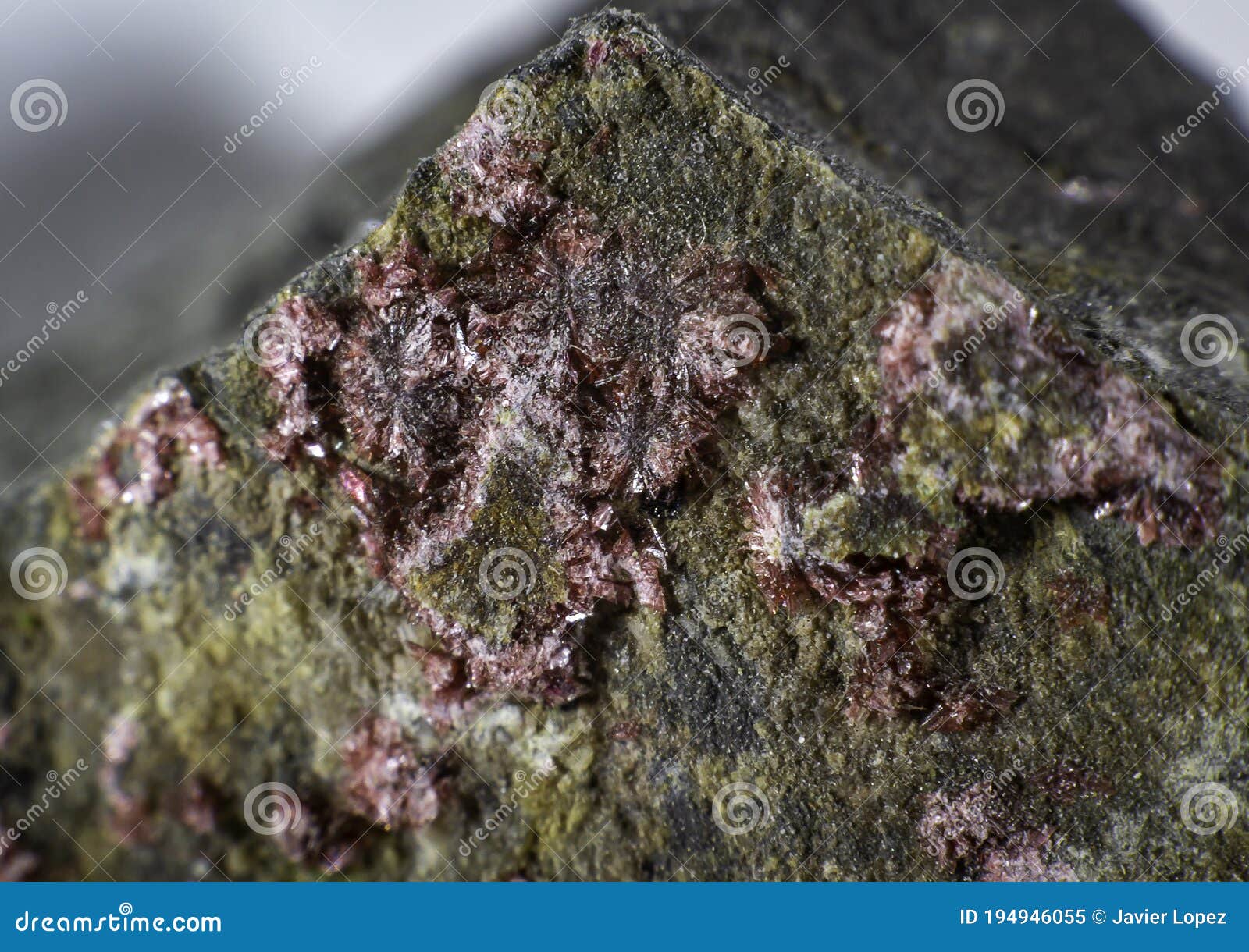 Close Up on an Erythrite Mineral Stone Stock Image - Image of mineral ...