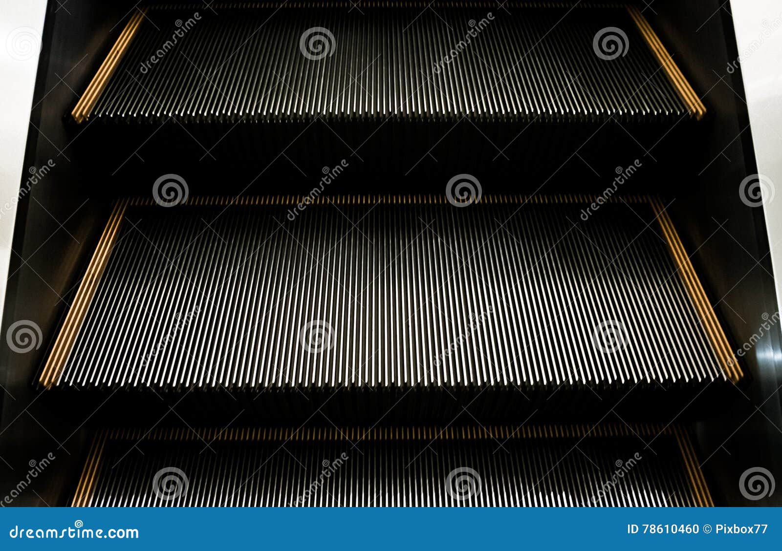 Close up of escalator step stock photo. Image of electric - 78610460