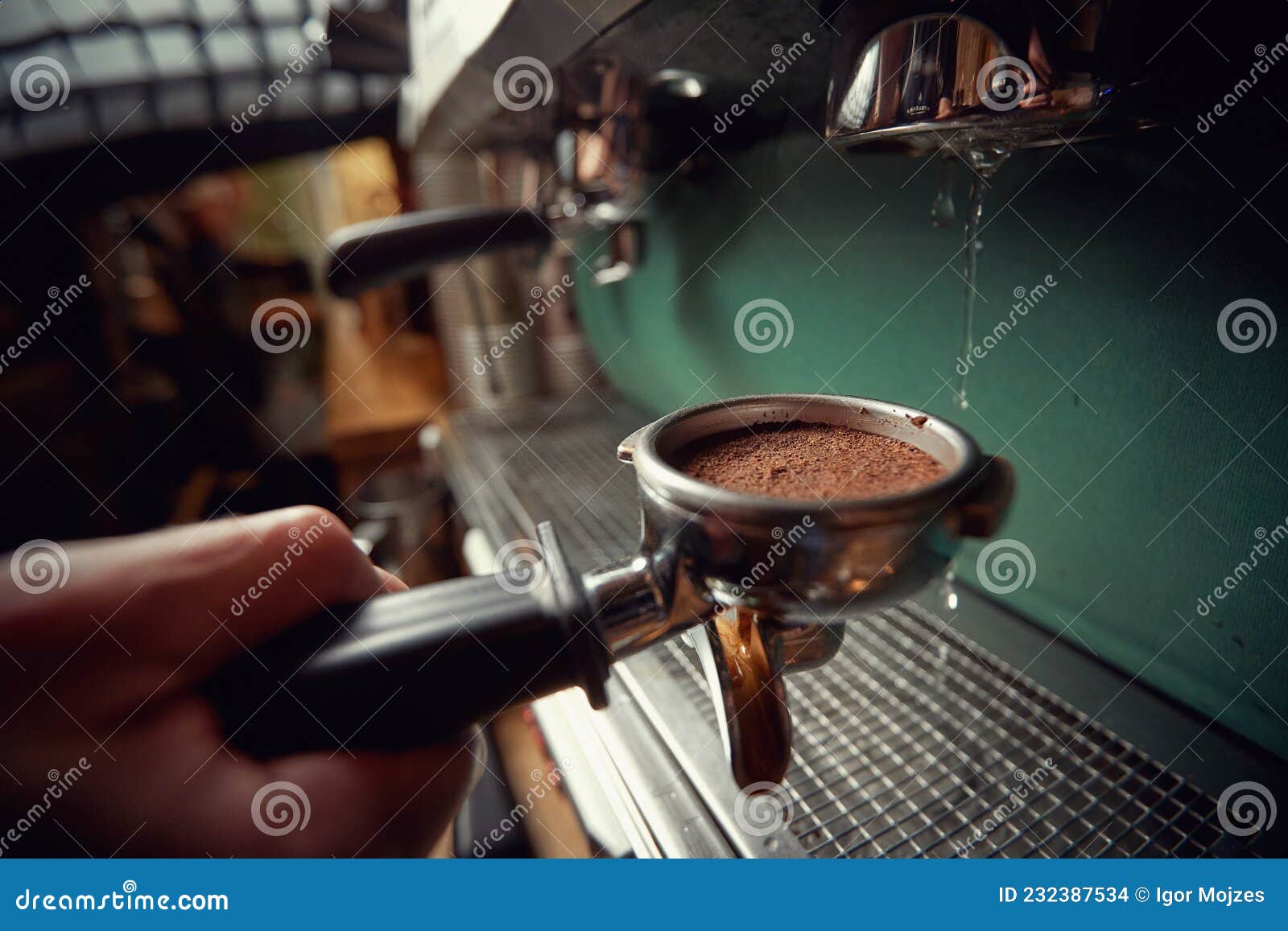 Close-up of an Espresso Apparatus. Coffee, Beverage, Bar Stock Photo ...
