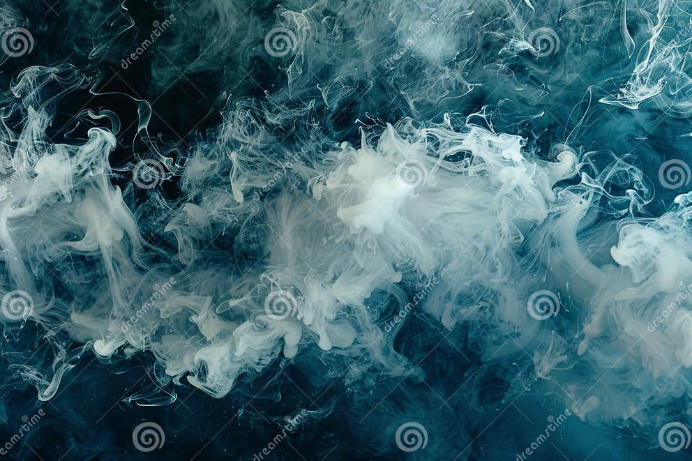 Close-up of Ethereal Smoke Creating Intricate Patterns on the Surface ...