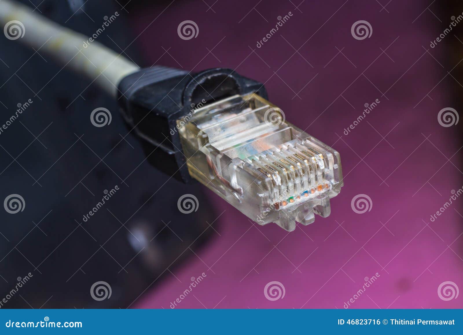 Close-up Ethernet Connector Stock Photo - Image of connection ...