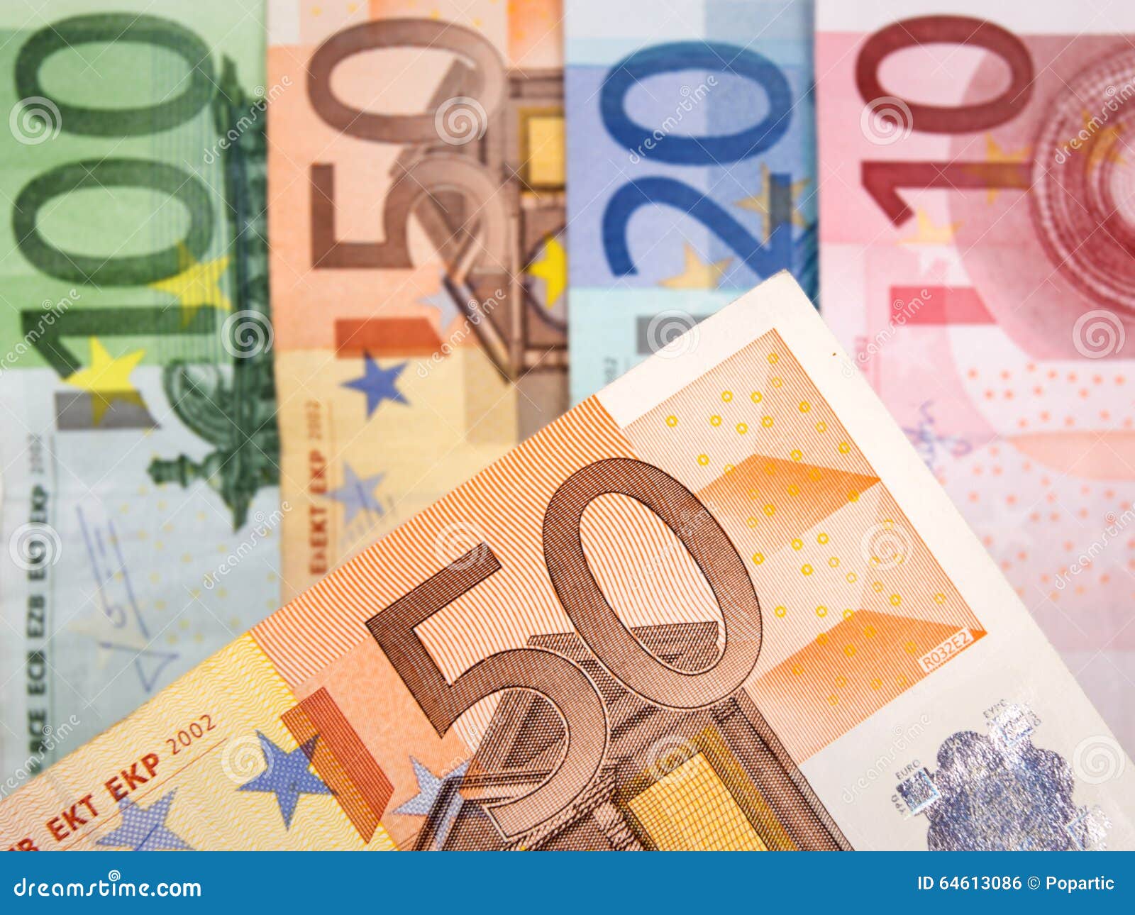 Close Up Of Euro Money Roll. Euro Banknote Set Cash Money - EU Currency ...