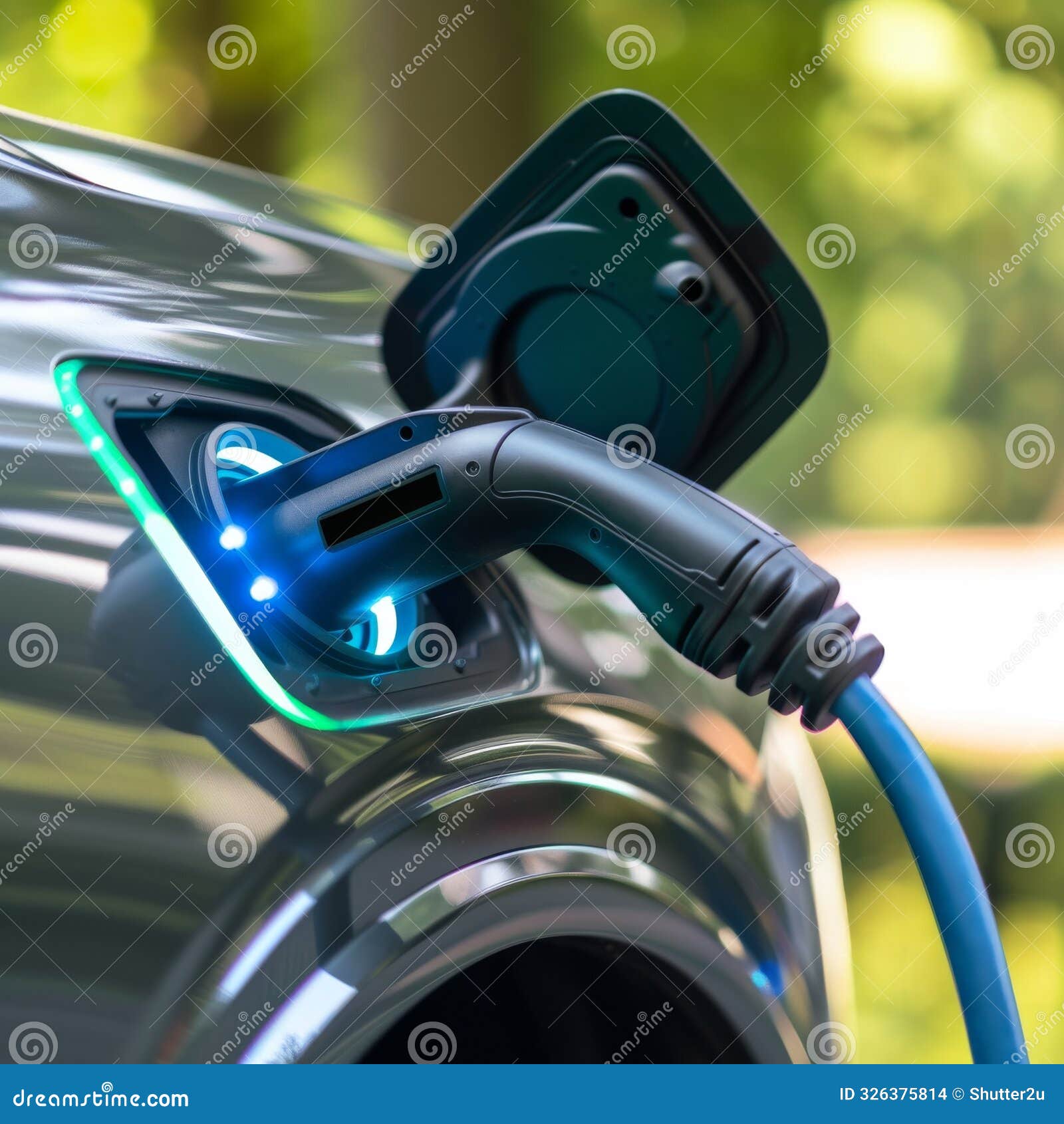 Close-up of an EV S Charging Plug, Showcasing Sustainable Transport ...