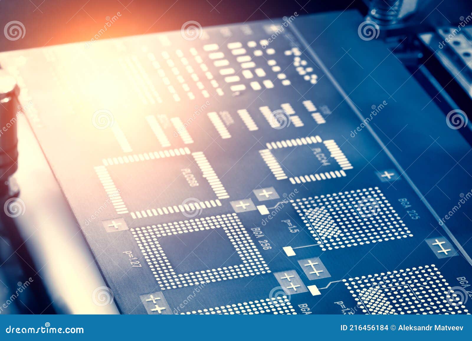The Computer Chip Under The Microscope