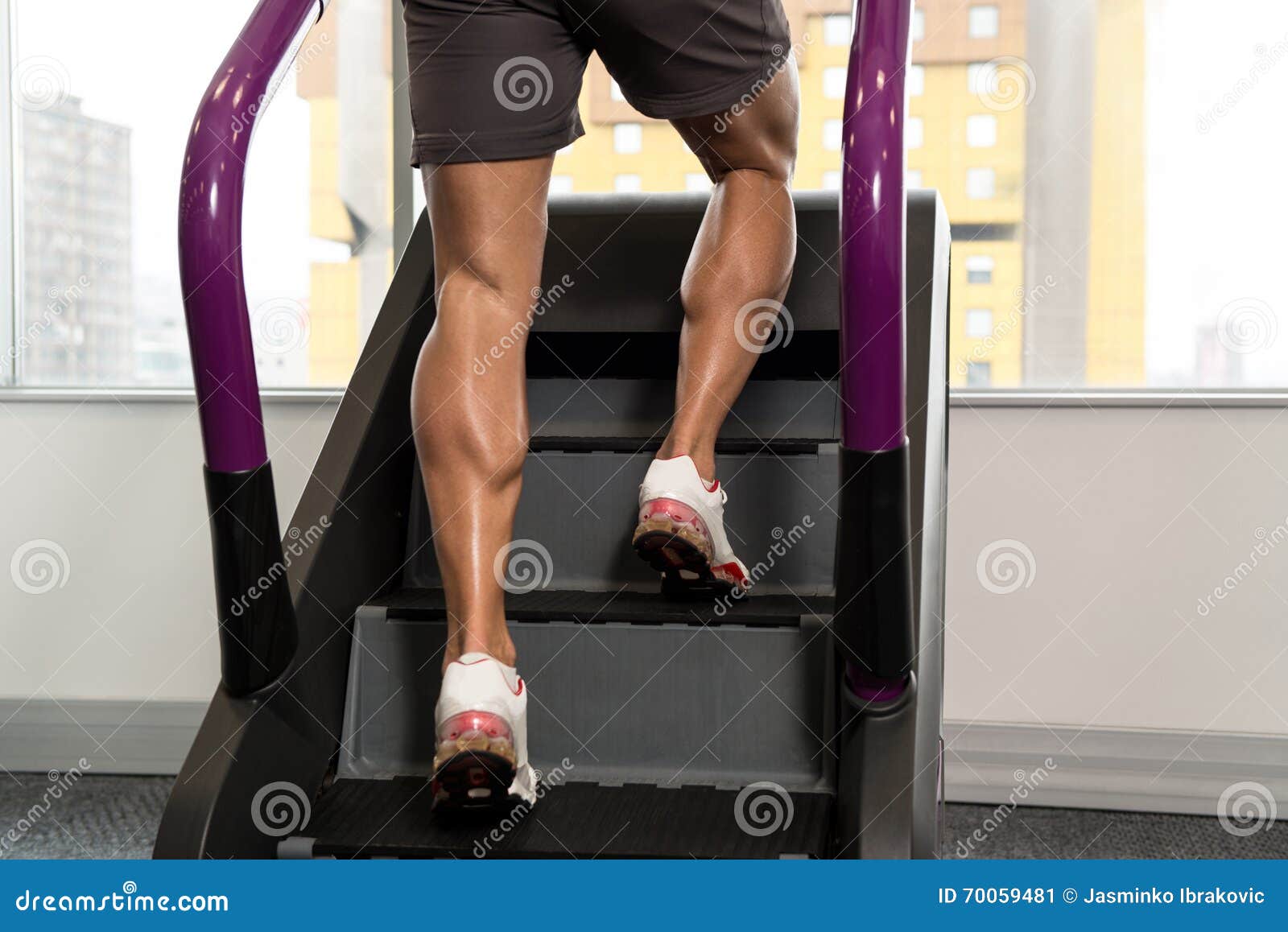 Close-up Exercising on a Stepper Stock Image - Image of competition ...