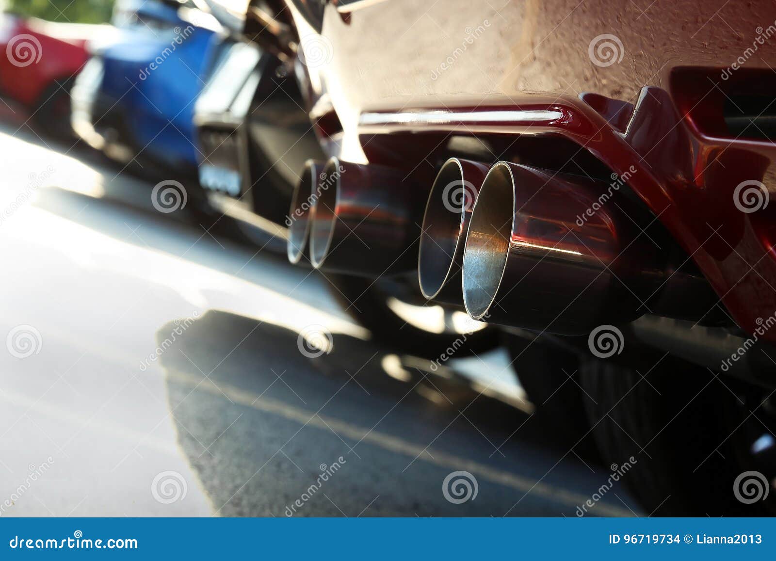 Close Up Exhaust Pipe of Retro Vintage Car Stock Photo - Image of shiny ...