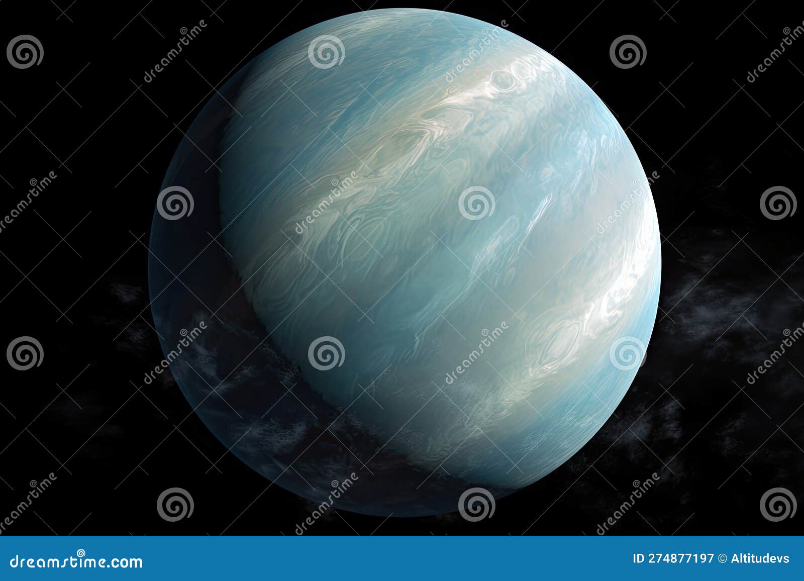 Close-up of Exoplanet, with Visible Clouds and Weather Patterns Stock ...