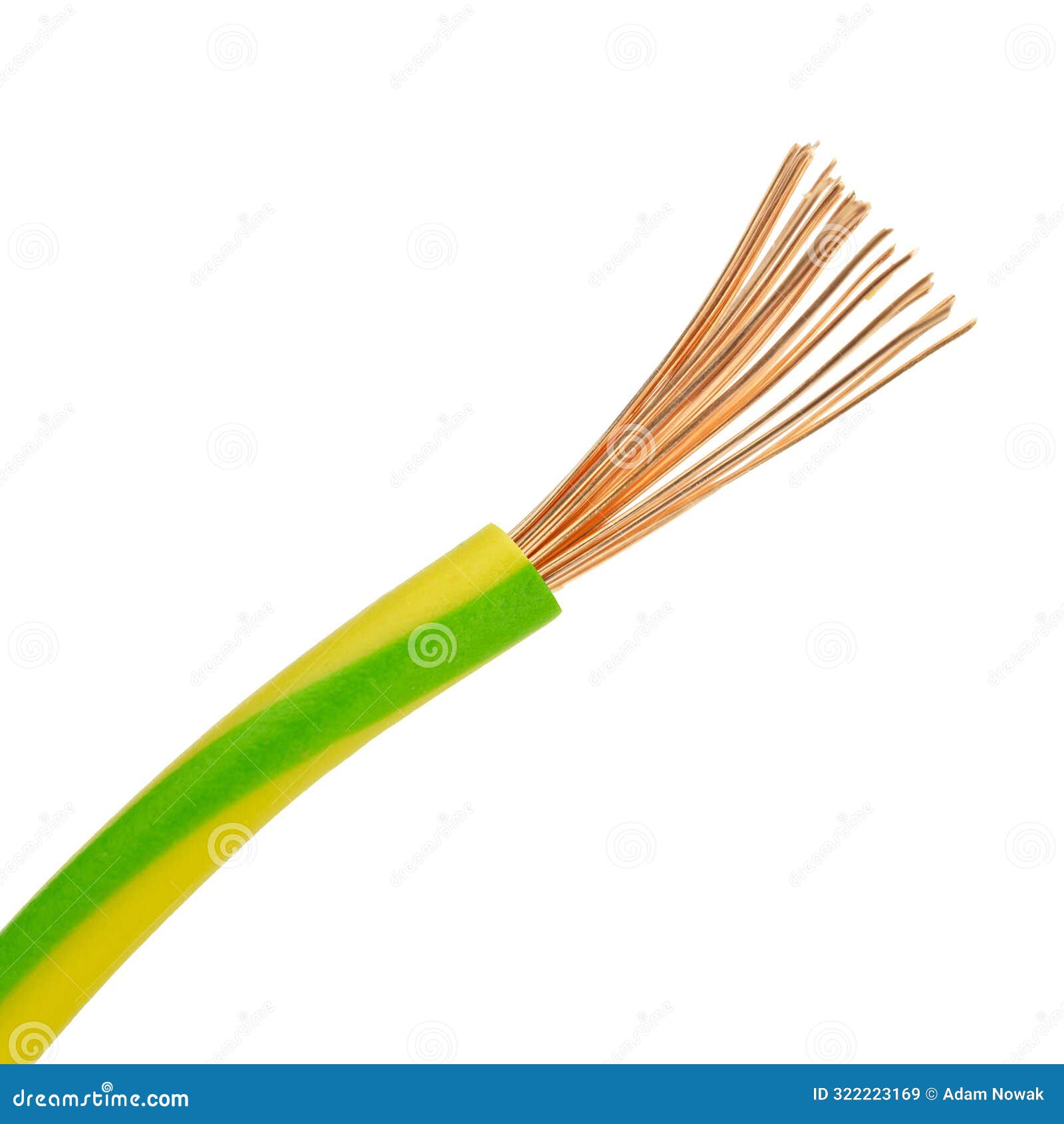 Exposed Copper Wires Encased In Rubber Sheathing Stock Photography ...