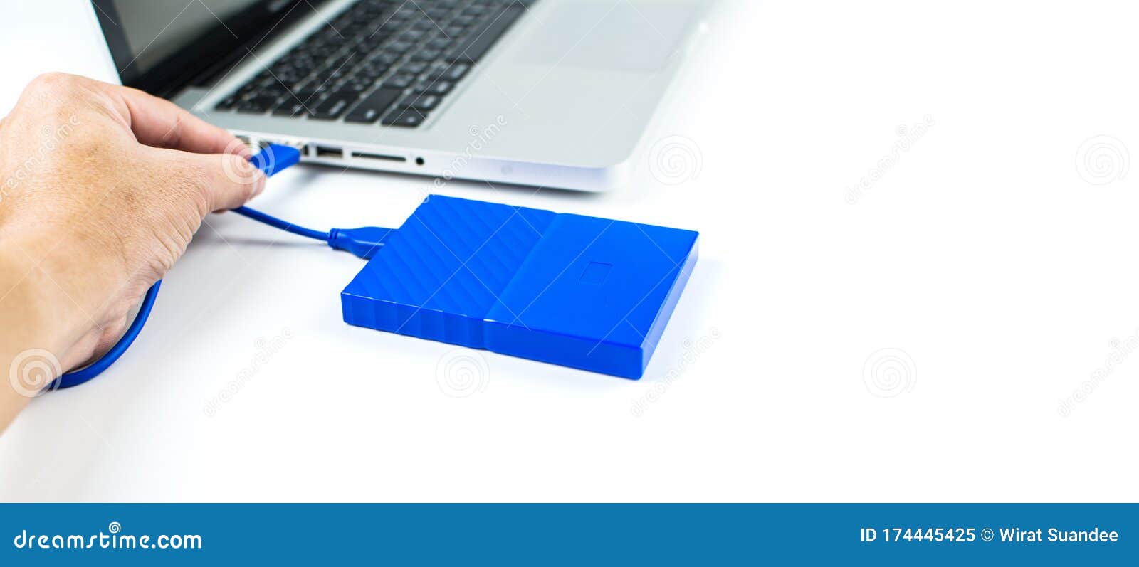 Close Up of External Hard Disk Drive for Connect To Laptop. HDD Stock ...