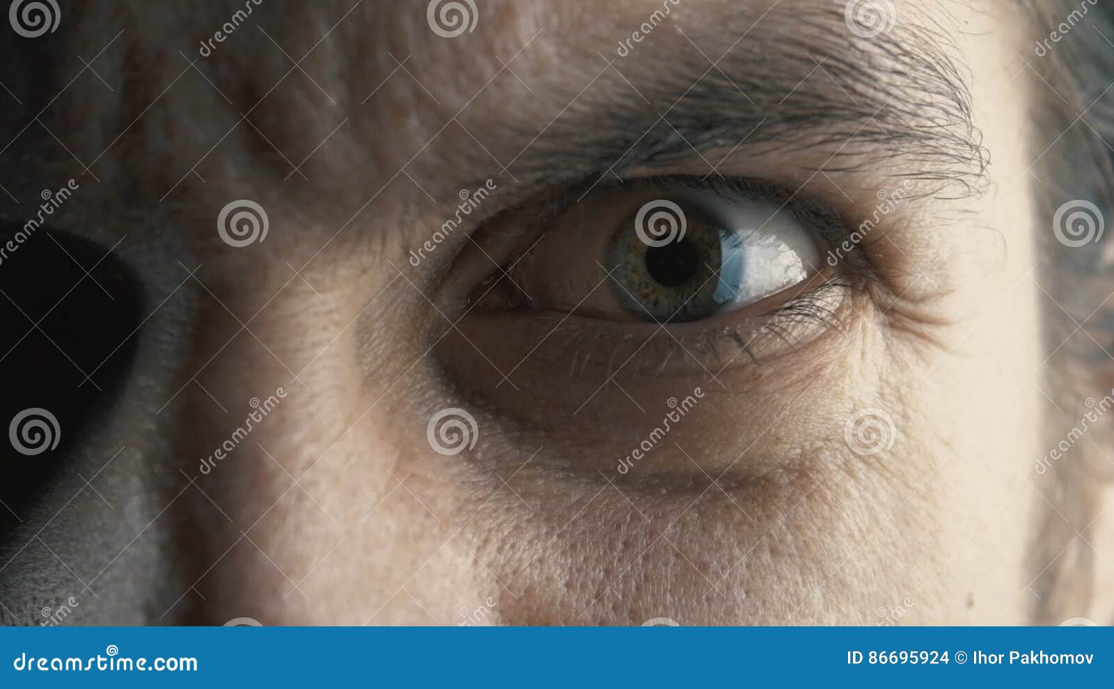 Close Up Eye of Angry Serious Man Stock Footage - Video of angry ...