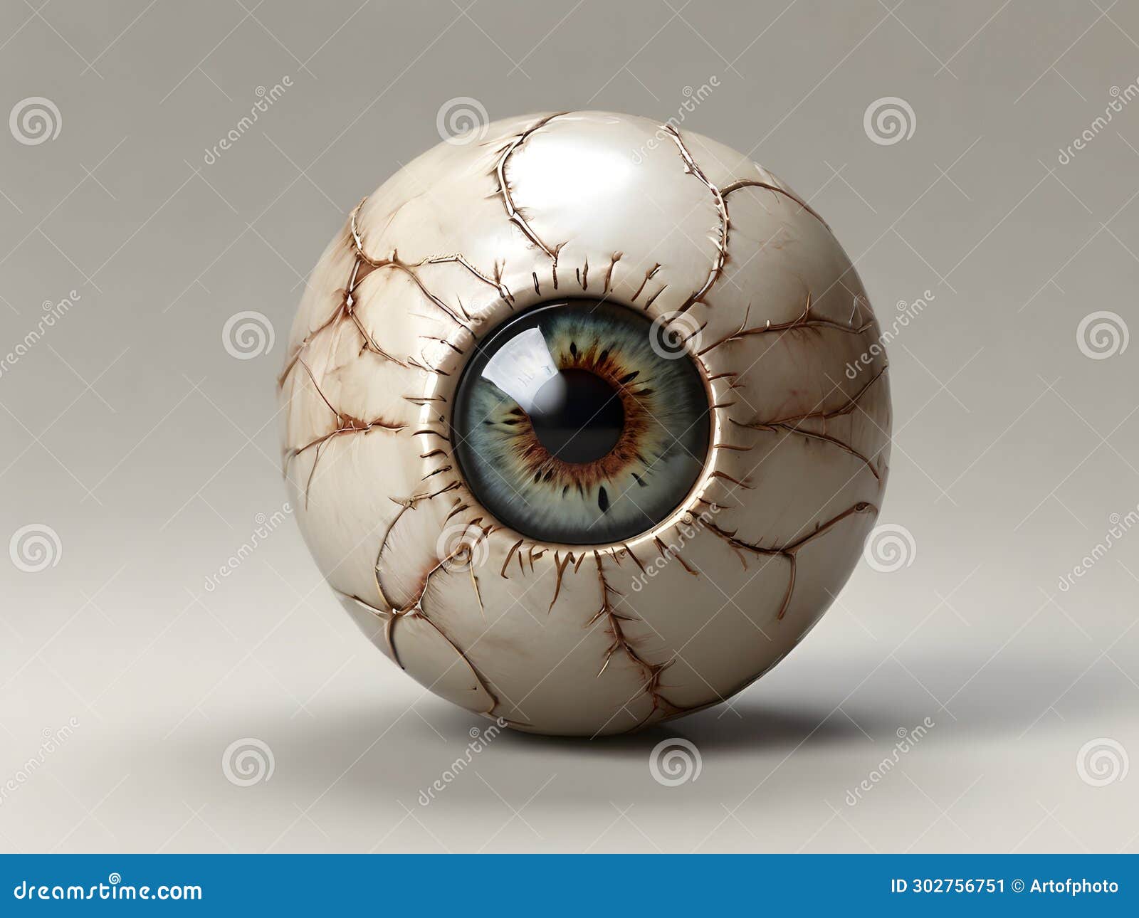 Close Up of Eye Ball on a Ball Created with Generative AI Technology ...