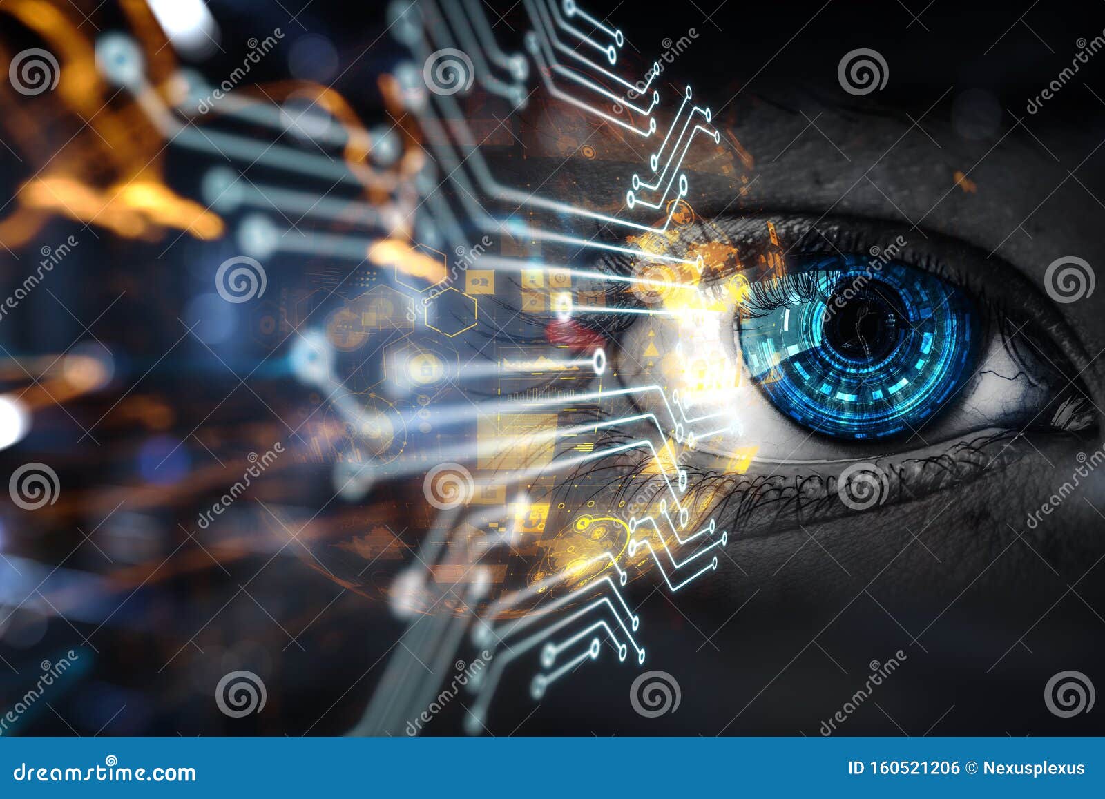 Abstract High Tech Eye Concept Stock Photo - Image of screen, vision ...