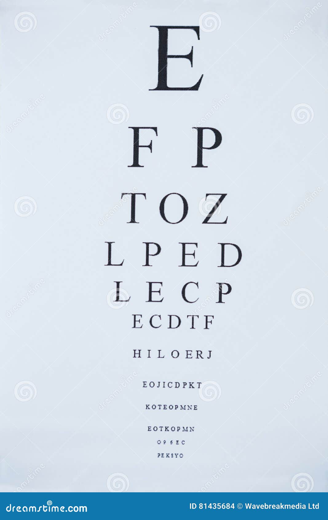 Close-up of eye chart stock photo. Image of closeness - 81435684
