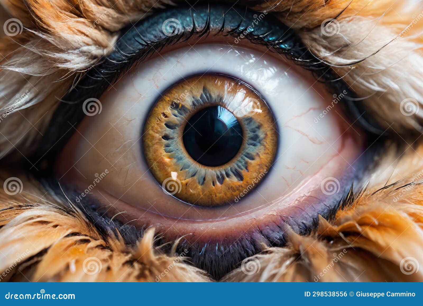 Close-up of an Eye of a Fantastic Creature Stock Illustration ...