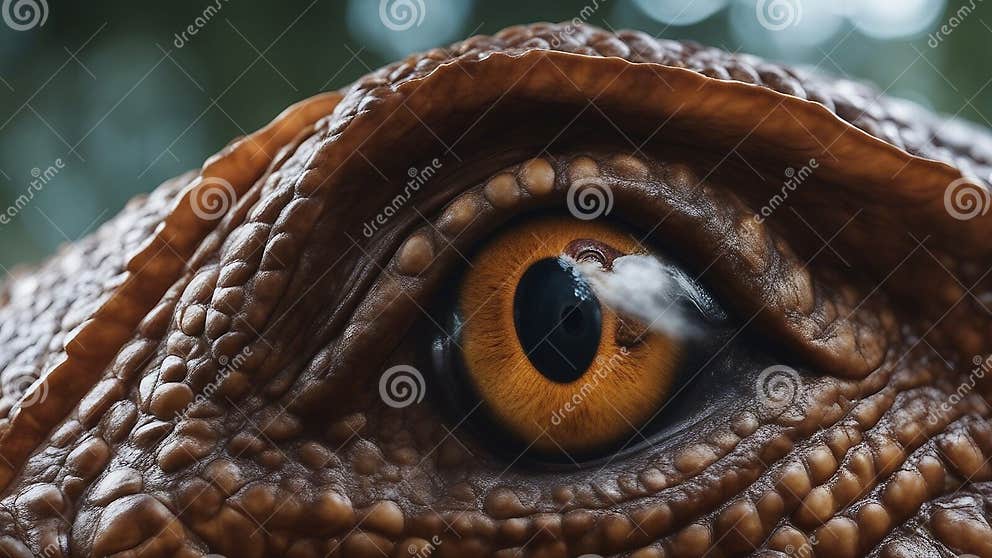 Close Up of a Eye, Look at the Dinosaur S Eye Stock Illustration ...
