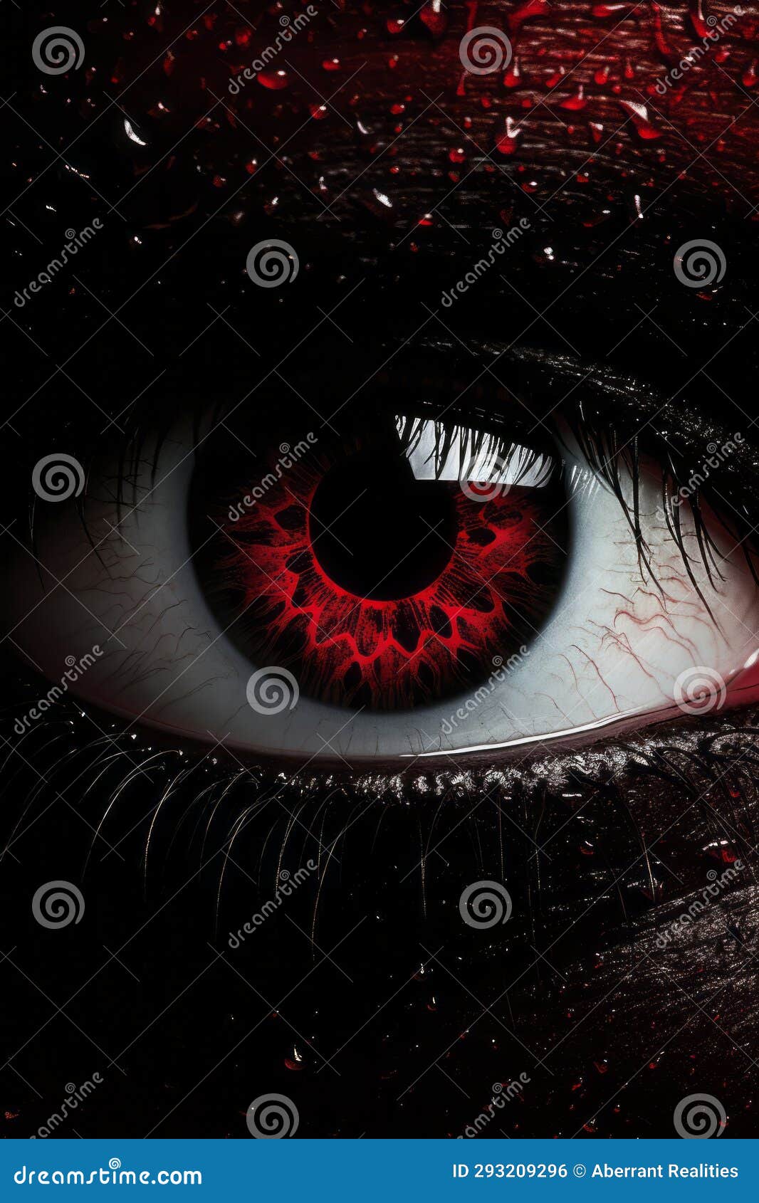 A Close Up of an Eye with Red Eyes Stock Illustration - Illustration of ...