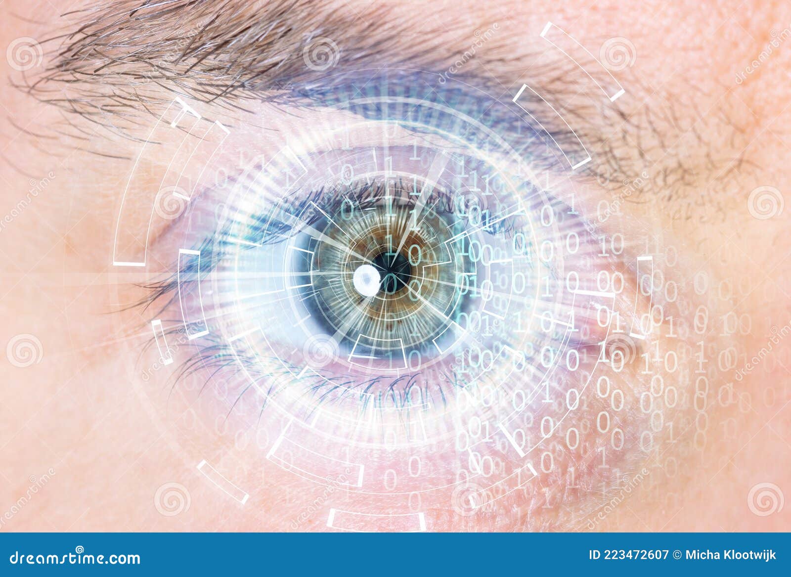 Close Up Eye of Technologies in the Future Stock Image - Image of ...