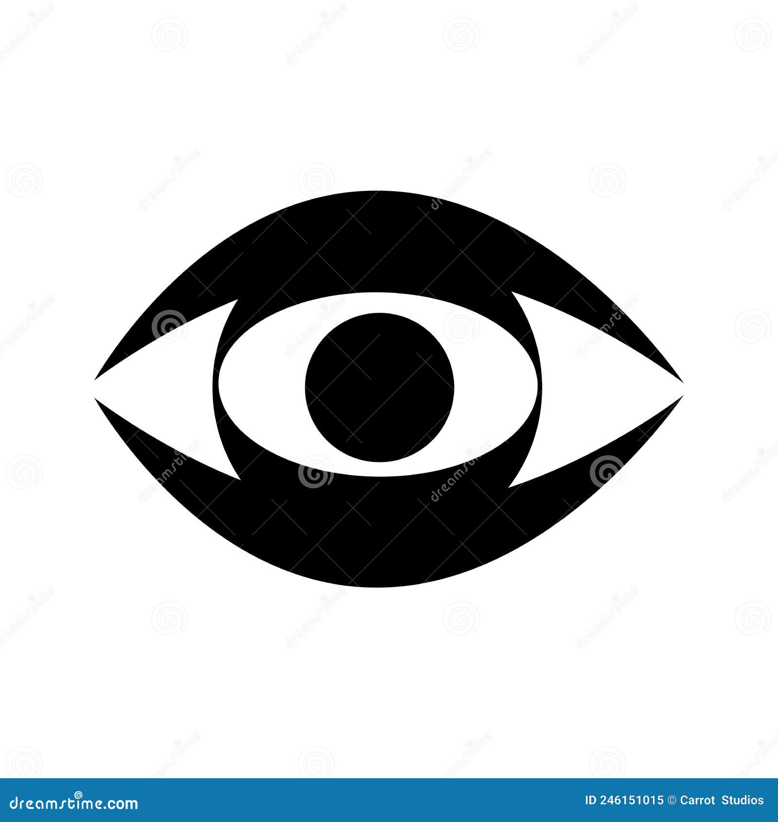 Modern Eye Logo stock vector. Illustration of logo, black - 246151015