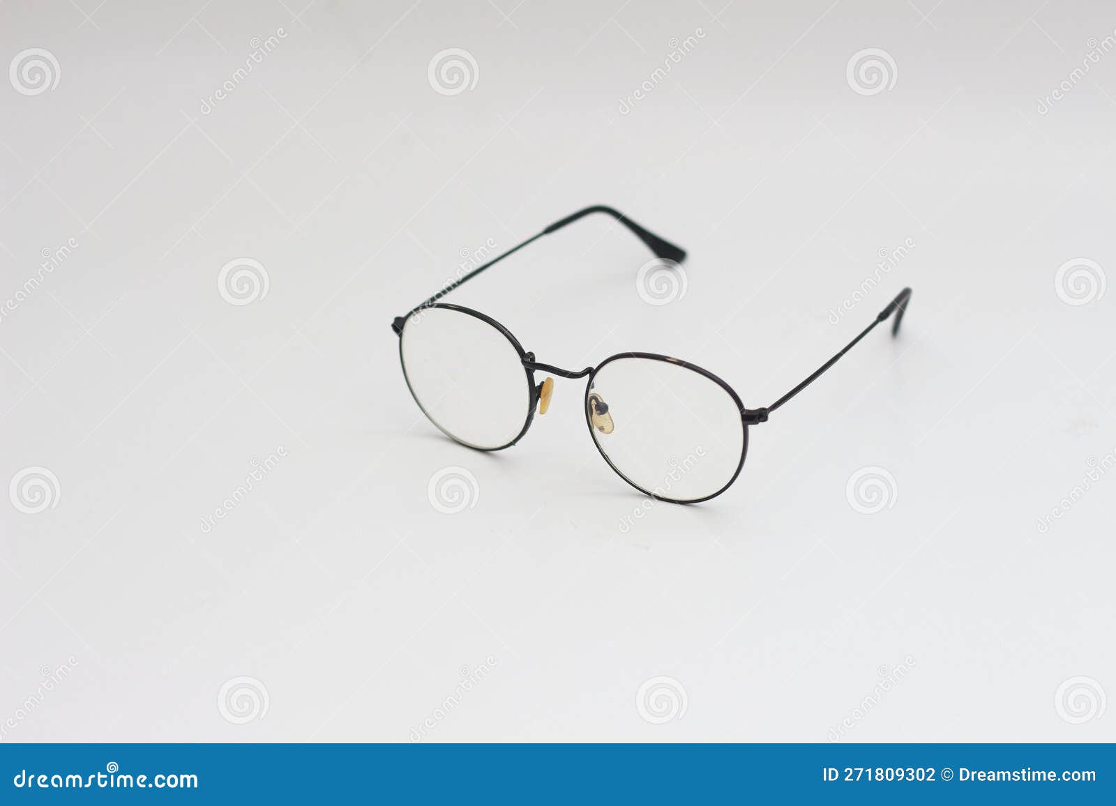 A Close Up of Eyeglasses with Black Frames Stock Photo - Image of ...