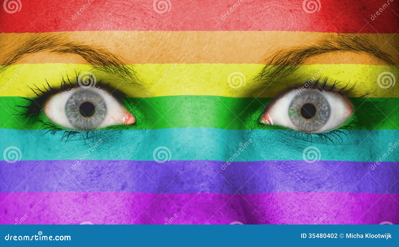 Close up of eyes with flag stock photo. Image of cheerful - 35480402