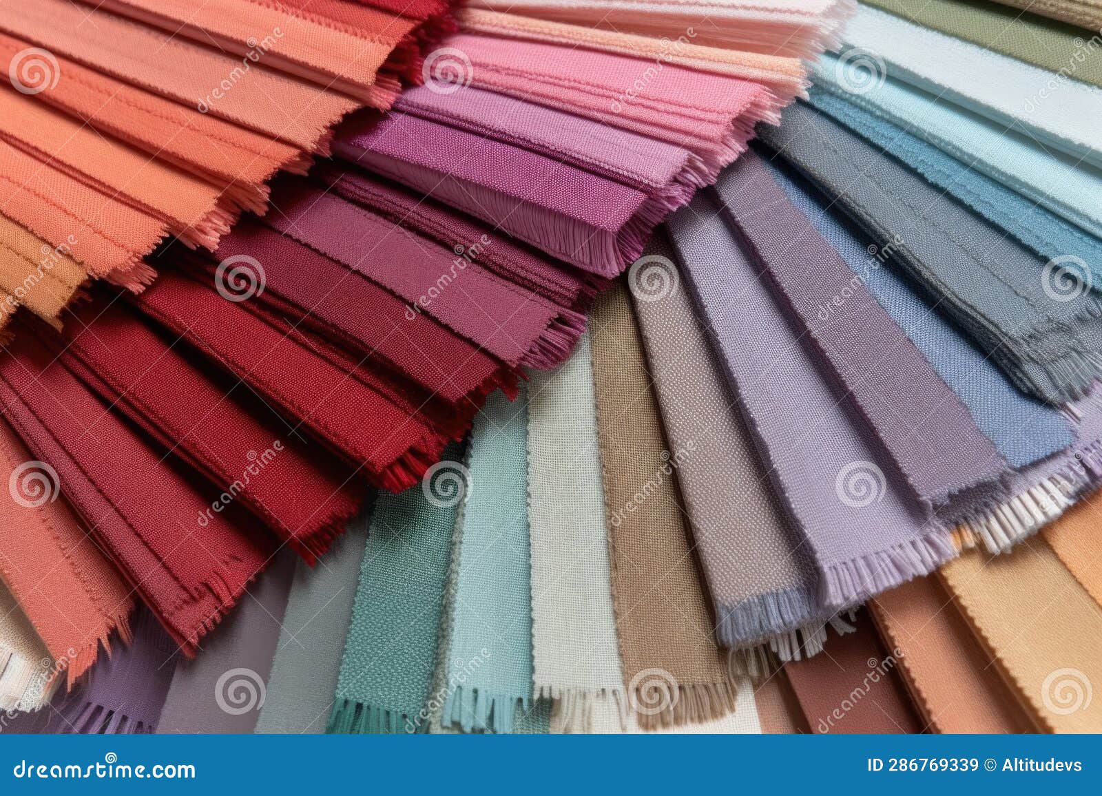 Close-up of Fabric Swatches and Color Samples Stock Image - Image of ...