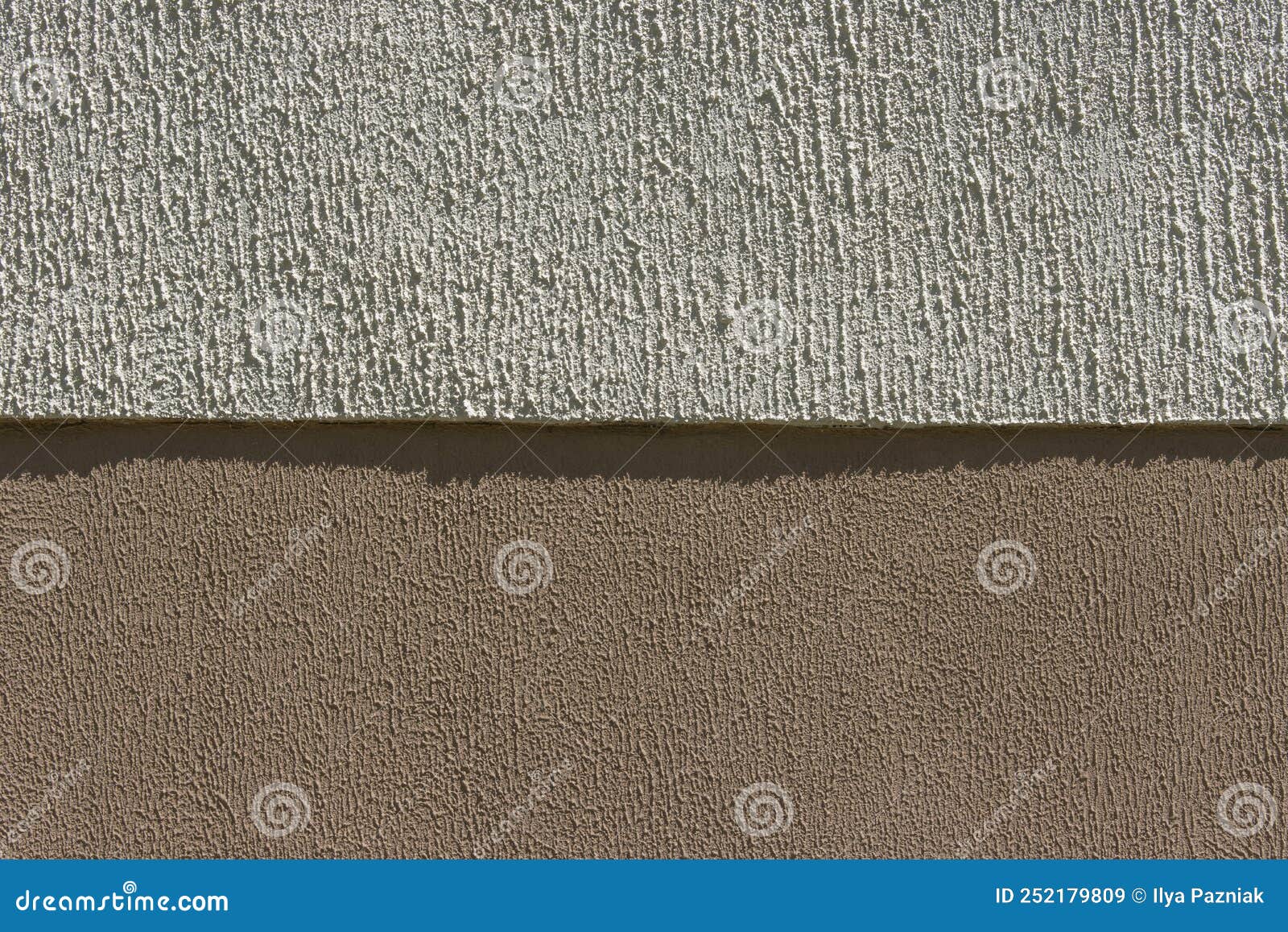 Close-up of the Facade of a Building Plastered with Two Types of Relief ...