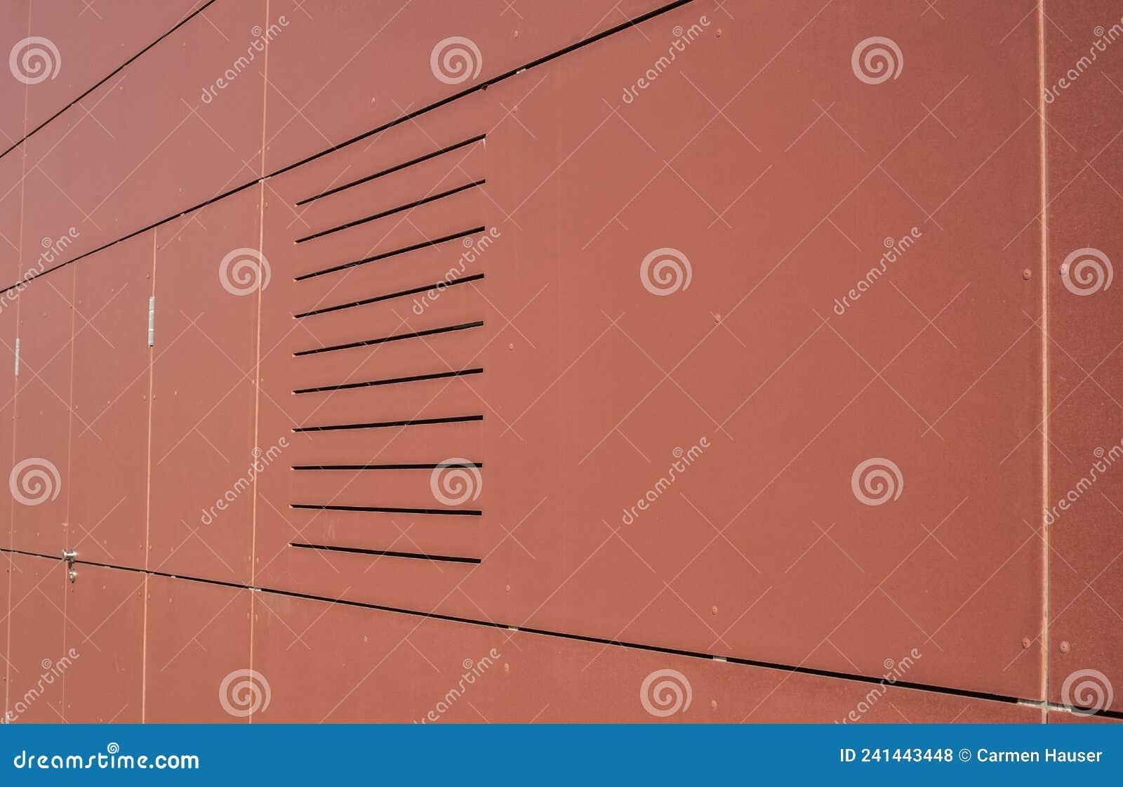 Close-up of a Facade Covered with Red Plates Stock Photo - Image of ...