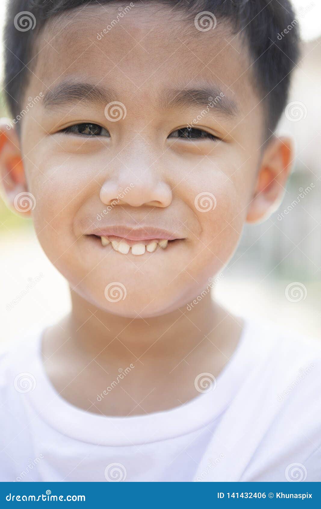 Close Up Face of Asian Children Tooth Smiling Face Stock Photo - Image ...