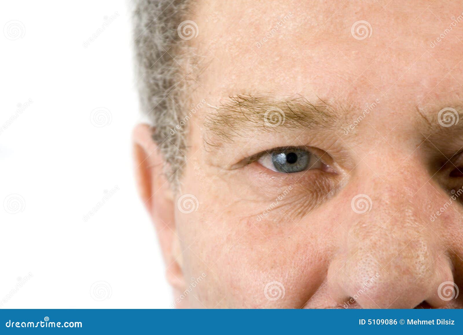 Close Up on the Face of a Baby Boomer - Isolated Stock Photo - Image of ...