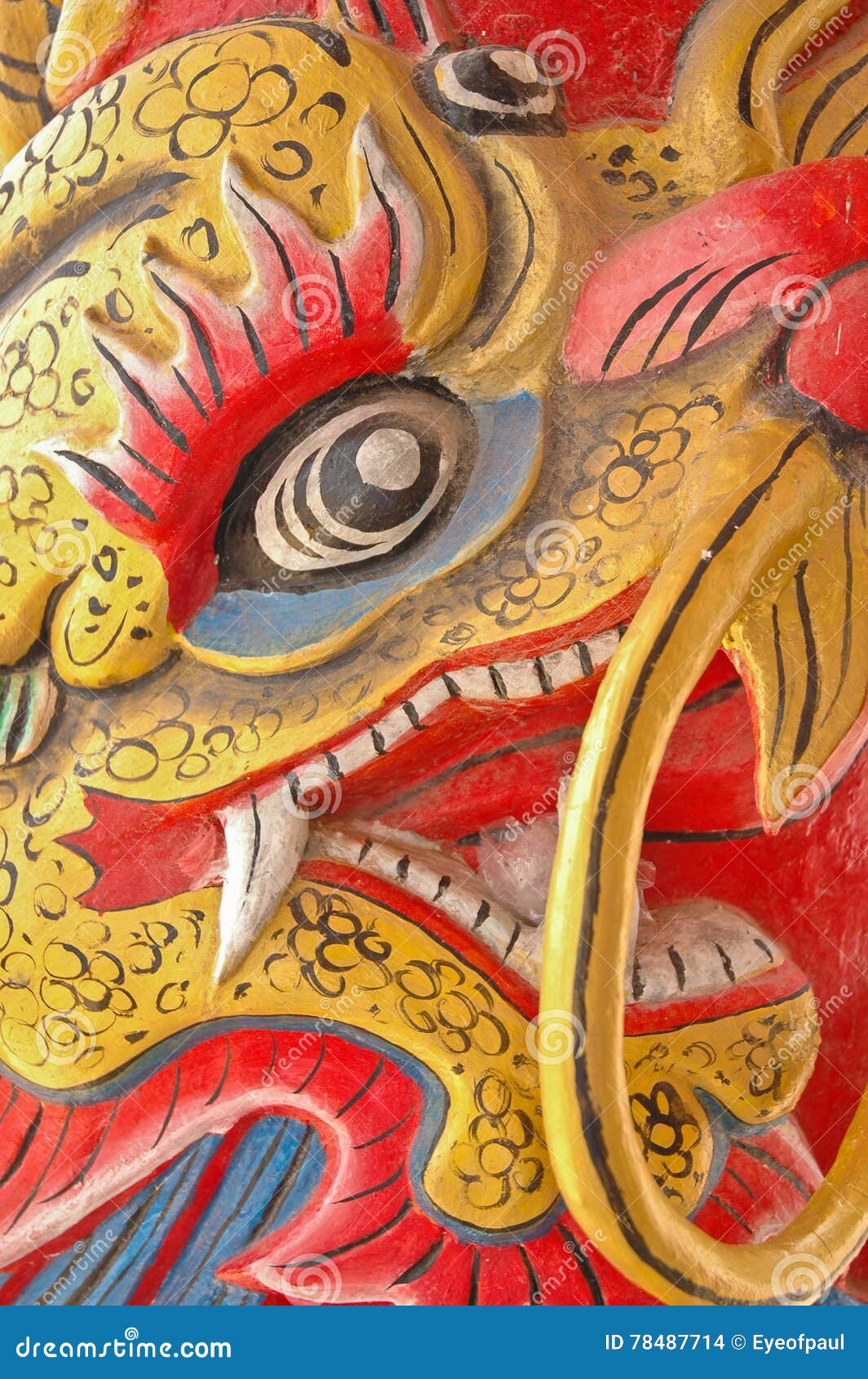 Close-up Face of Chinese Dragon Stock Photo - Image of ancient ...